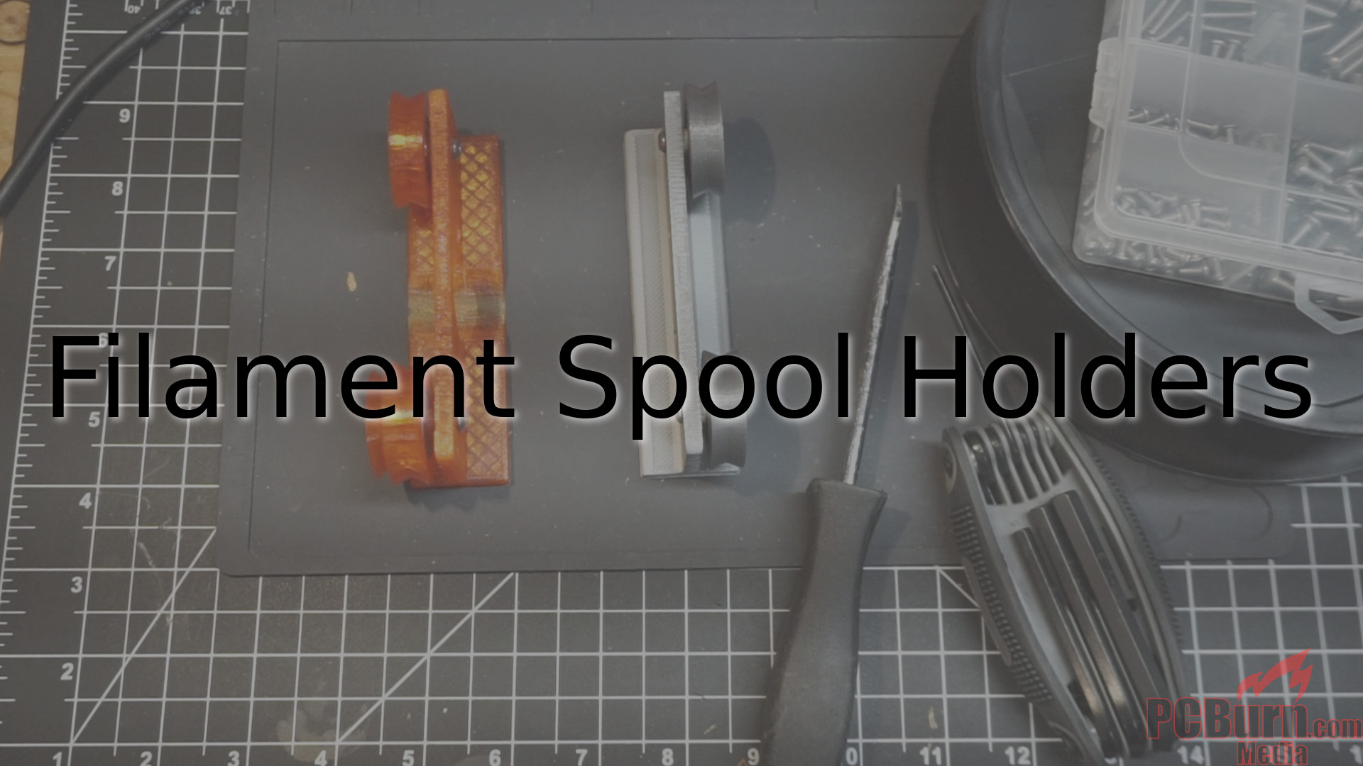 Improved Filament Spool Holder (with optional motor) - PCBurn